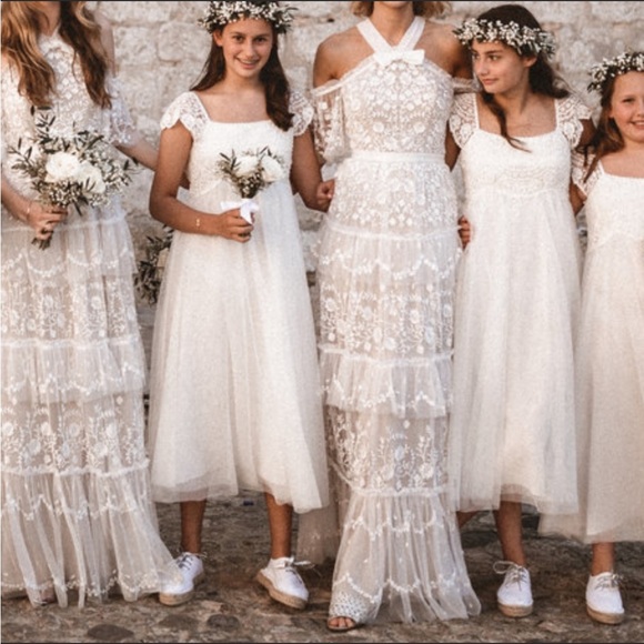 Needle & Thread | Dresses | Needle Thread Primrose Pastel Pink Bow Off ...